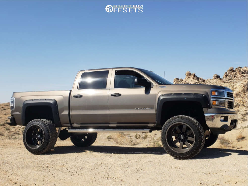 2014 Chevrolet Silverado 1500 with 22x14 -76 Moto Metal Mo962 and 35/12.5R22 Gladiator Xcomp Mt ...
