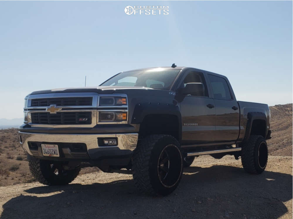 2014 Chevrolet Silverado 1500 with 22x14 -76 Moto Metal Mo962 and 35/12 ...