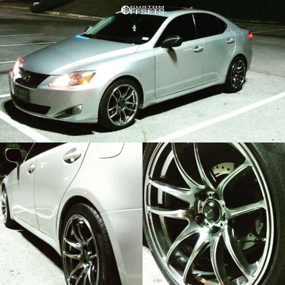 2008 Lexus IS250 with 18x9.5 35 Vors TR4 and 255/40R18 Vercelli Strada ...