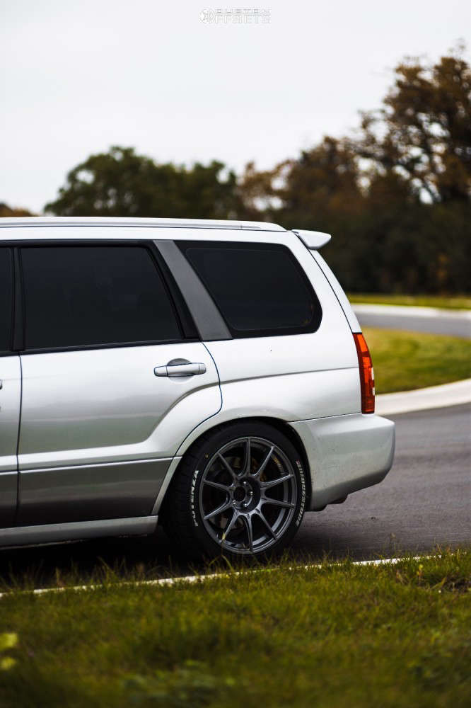 2004 Subaru Forester with 18x9.5 40 SSR Gtx01 and 265/35R18 Bridgestone ...