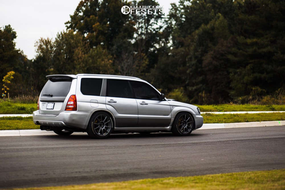 2004 Subaru Forester with 18x9.5 40 SSR Gtx01 and 265/35R18 Bridgestone ...