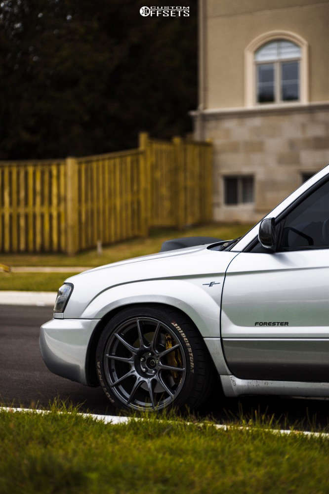 2004 Subaru Forester with 18x9.5 40 SSR Gtx01 and 265/35R18 Bridgestone ...