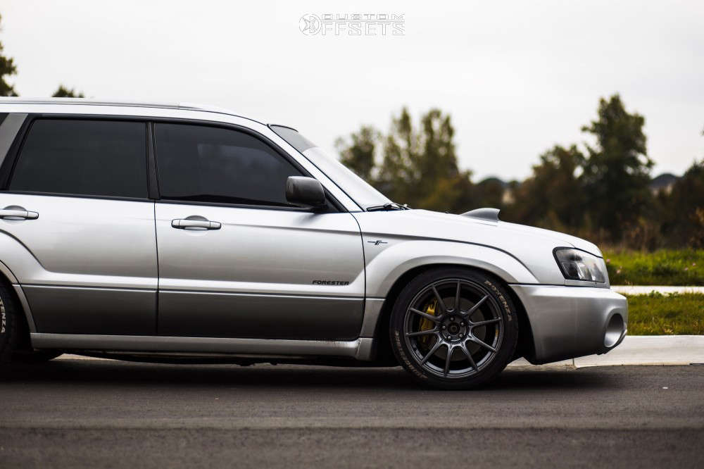 2004 Subaru Forester with 18x9.5 40 SSR Gtx01 and 265/35R18 Bridgestone ...