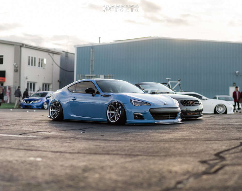 2016 Subaru BRZ with 18x9.5 5 Work T7R2P and 225/35R18 Federal SS595 ...