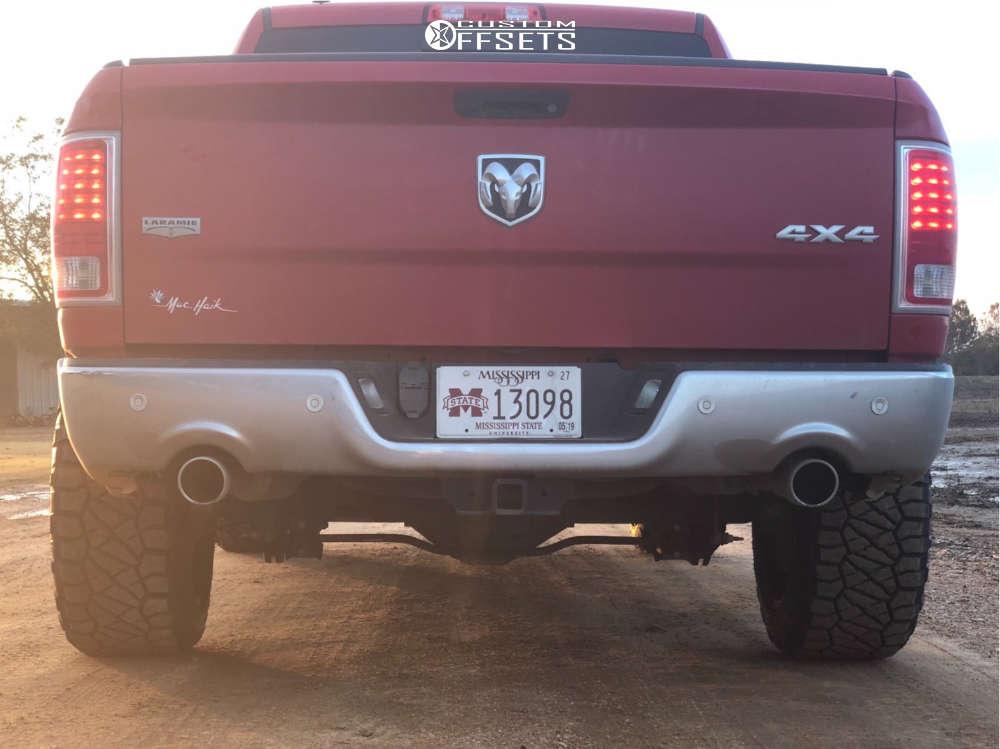 2016 Ram 1500 with 20x12 -51 Vision Shadow and 33/12.5R20 Nitto Ridge ...