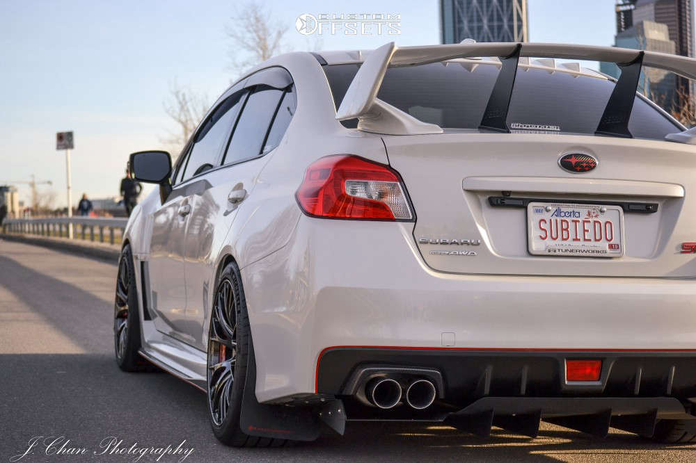 2016 Subaru WRX STI with 18x9.5 38 WedsSport Sa-20r and 265/35R18 ...