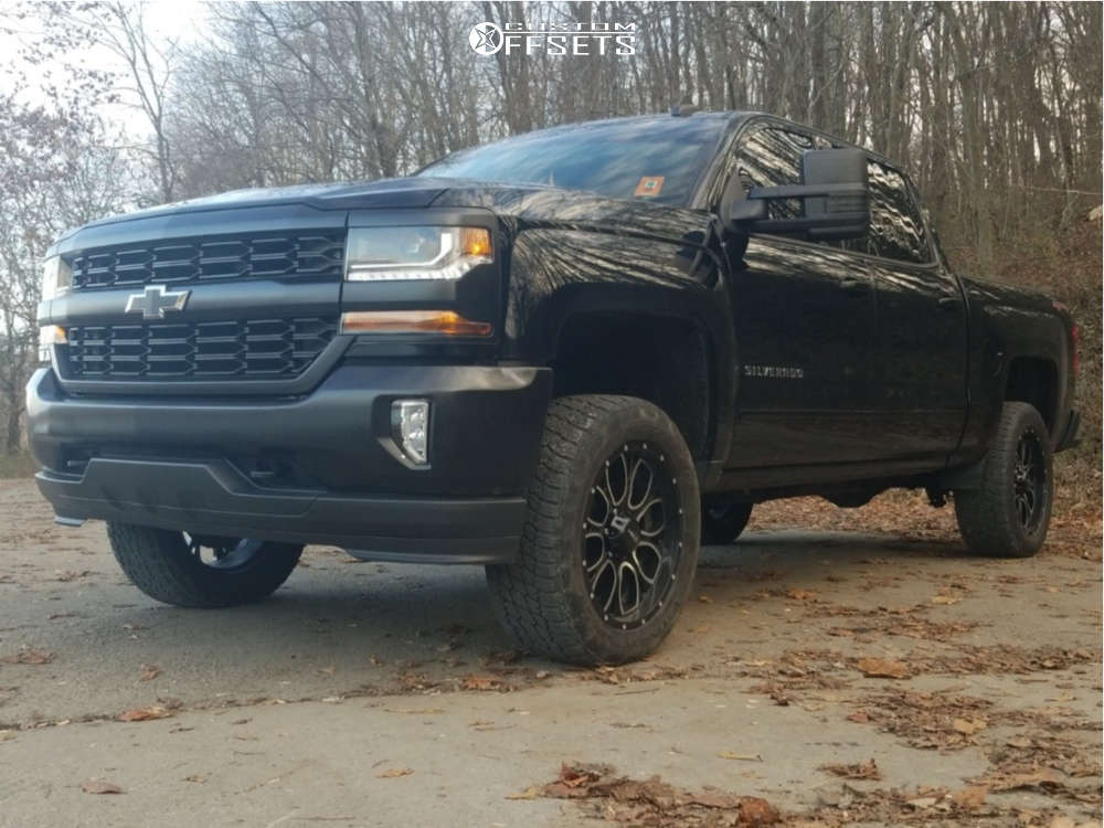 2016 Chevrolet Silverado 1500 with 20x9 18 Helo He879 and 275/55R20 ...