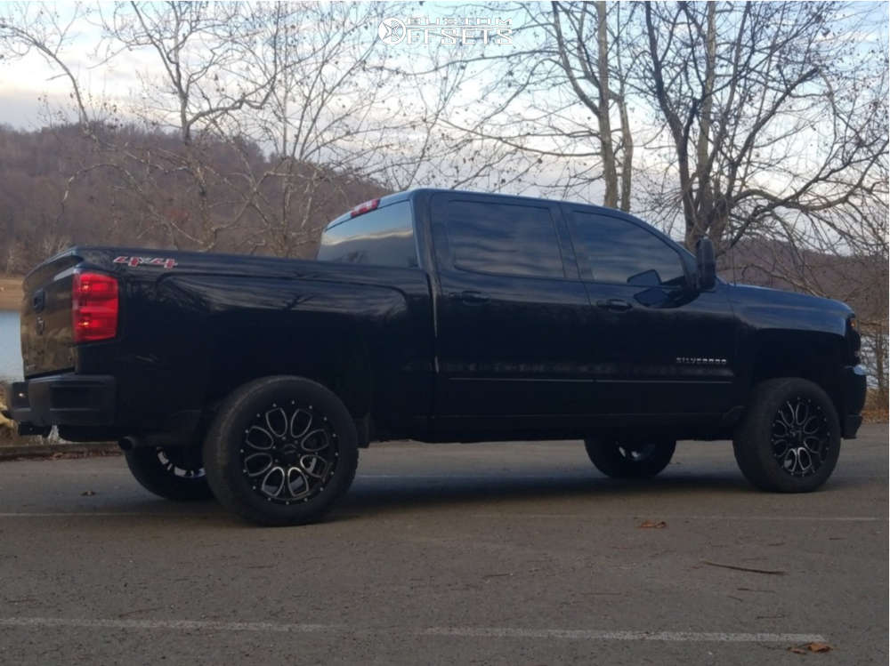 2016 Chevrolet Silverado 1500 with 20x9 18 Helo He879 and 275/55R20 ...