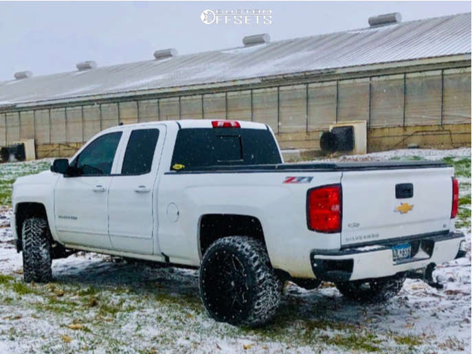 2017 Chevrolet Silverado 1500 with 22x12 -44 Ballistic Rage and 33/12.5R22 Atturo Trail Blade Mt ...