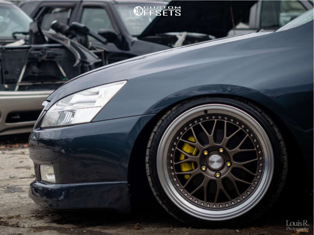2006 Honda Accord with 18x8.5 30 ESR Sr01 and 215/35R18 Federal 595 Rs ...