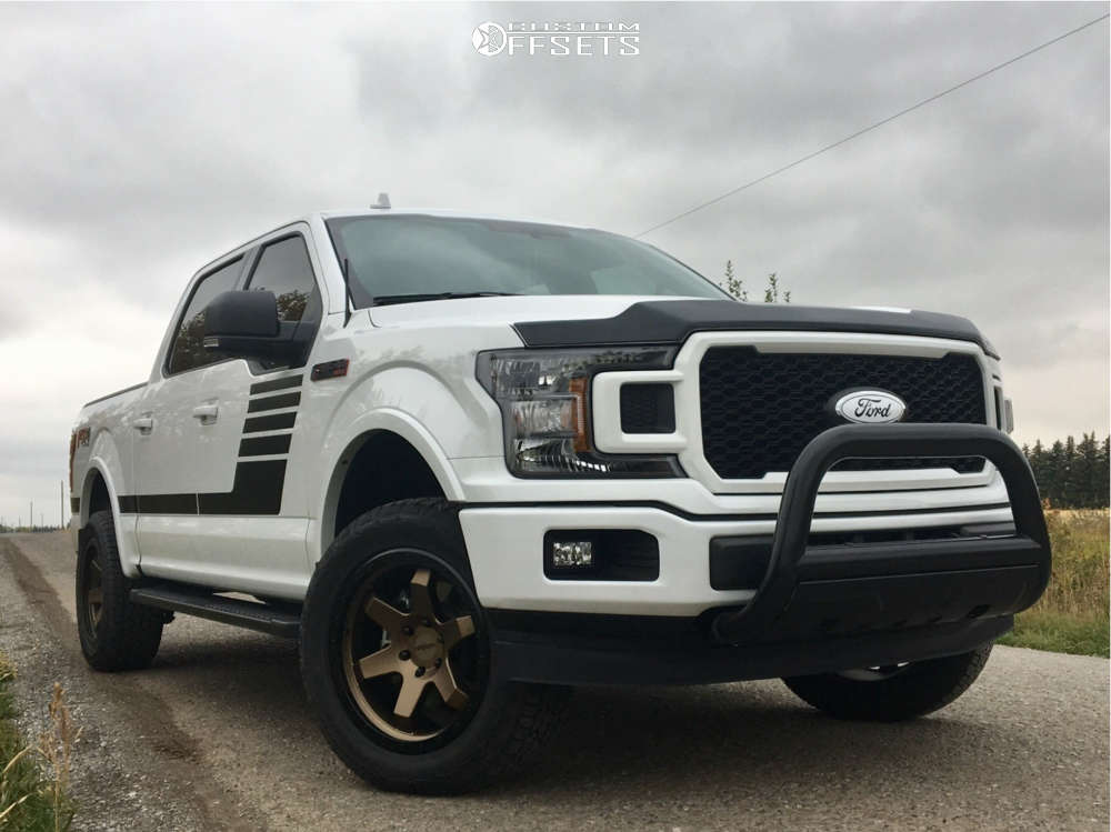 2018 Ford F-150 with 20x9 1 Rotiform Six and 275/55R20 Hankook Dynapro ...