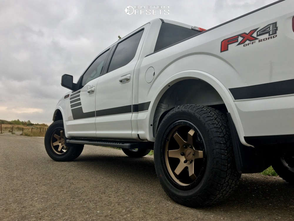 2018 Ford F-150 with 20x9 1 Rotiform Six and 275/55R20 Hankook Dynapro ...