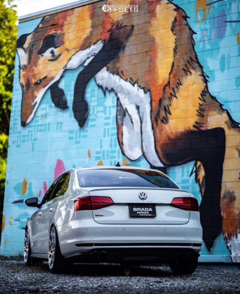 2017 Volkswagen Jetta with 19x8.5 45 Brada Cr-1 and 235/35R19 Hankook ...