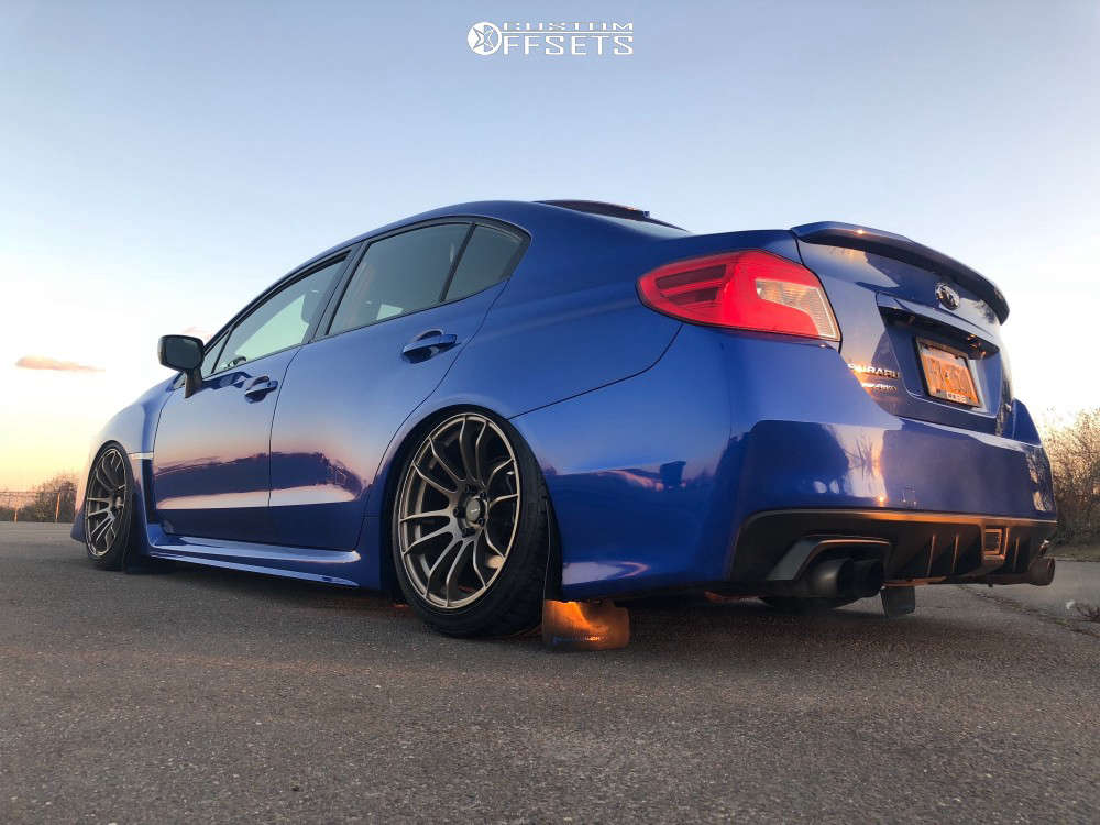 2016 Subaru WRX with 18x9.5 38 AVID1 AV20 and 245/40R18 Dunlop Sp Sport ...
