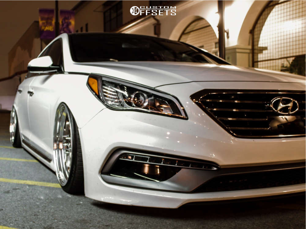 2016 Hyundai Sonata with 19x9.5 30 Weds Cerberus Ii and 225/35R19 Nexen ...