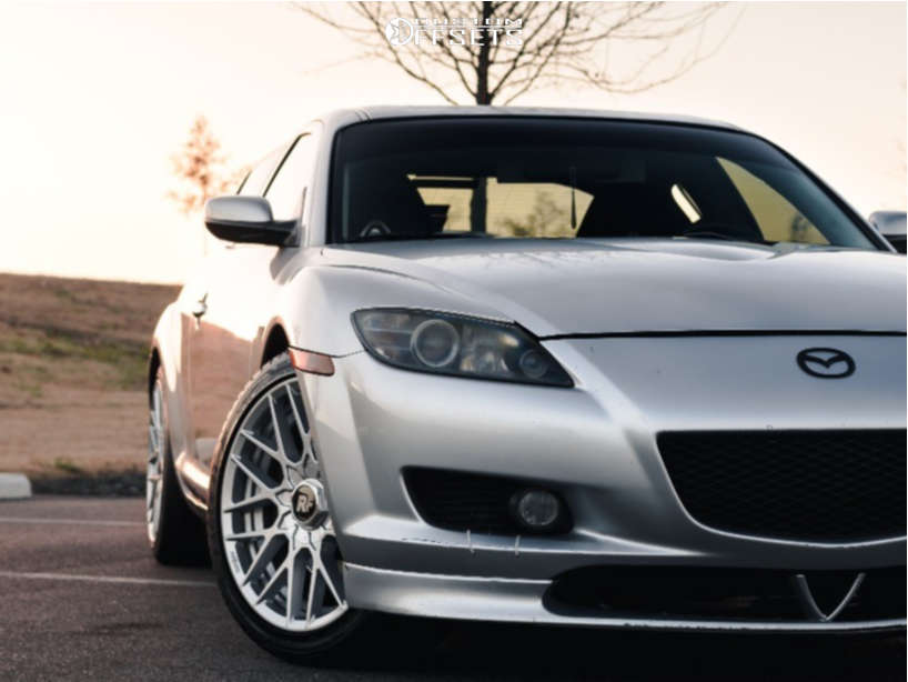 2006 Mazda RX-8 with 18x8.5 45 Rotiform Rse and 245/40R18 Goodyear ...