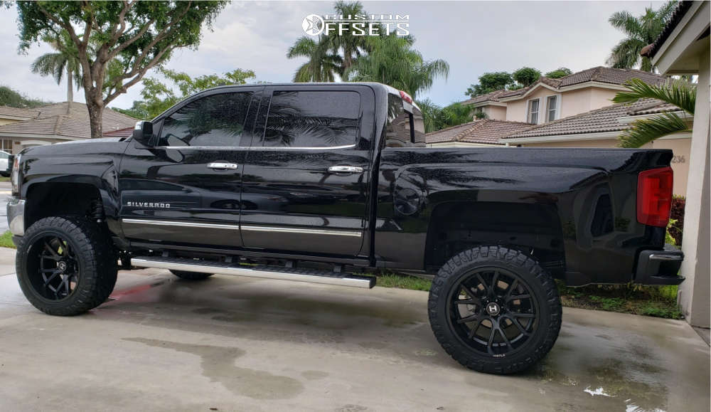 2018 Chevrolet Silverado 1500 with 22x12 -44 Hostile Rage and 35/12 ...