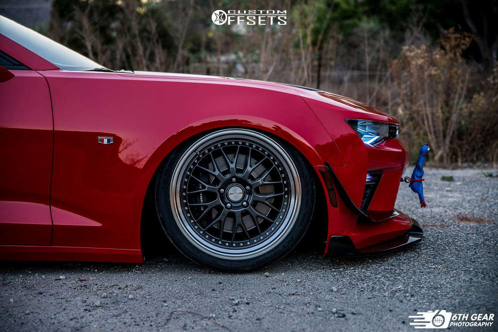 2016 Chevrolet Camaro with 20x9 20 ESR Sr01 and 275/30R20 Nitto Nt555 ...