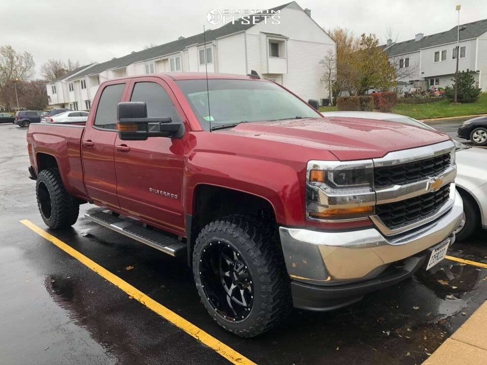 2018 Chevrolet Silverado 1500 with 20x12 -44 Moto Metal Mo970 and 33/12 ...