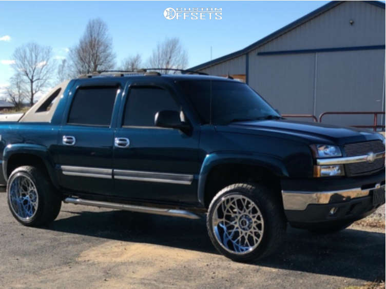 2005 Chevrolet Avalanche 1500 with 22x12 -51 Vision Rocker and 305 ...