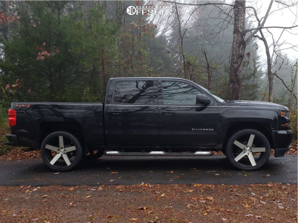 2018 Chevrolet Silverado 1500 with 24x10 30 DUB Baller and 305/35R24 ...