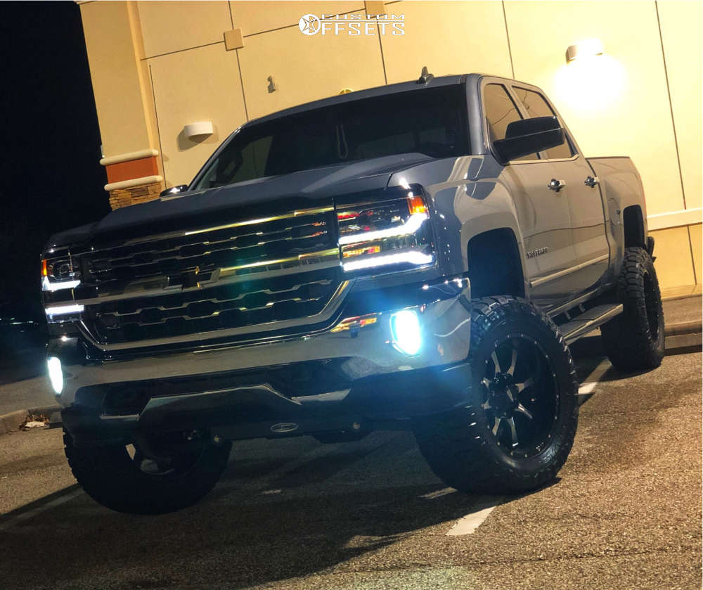 2016 Chevrolet Silverado 1500 with 20x10 -24 Moto Metal Mo970 and 35/12 ...