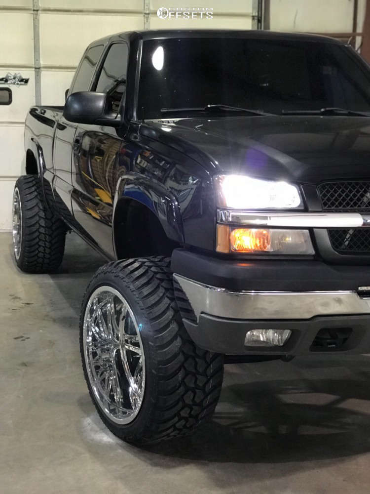2003 Chevrolet Silverado 1500 with 24x14 -76 Hostile Forged Atomic and ...