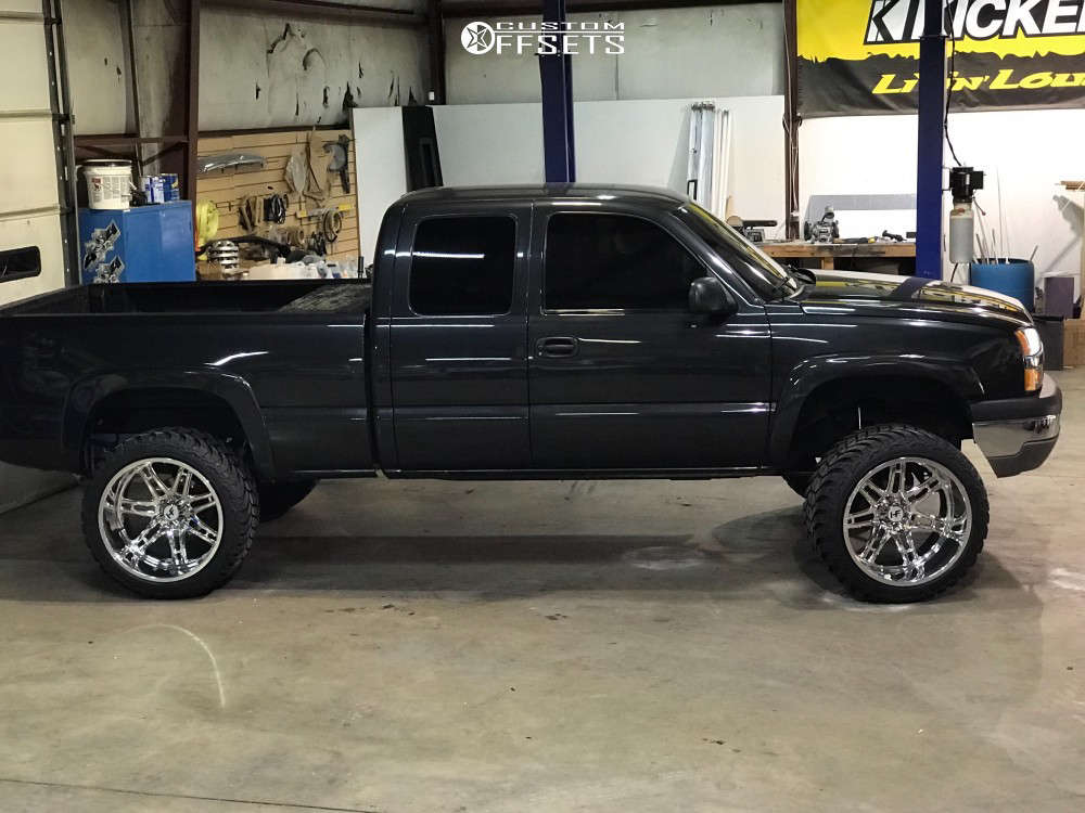 2003 Chevrolet Silverado 1500 with 24x14 -76 Hostile Forged Atomic and ...