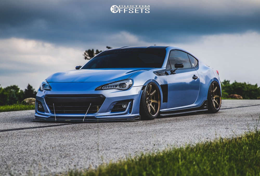 2017 Subaru BRZ with 18x10 20 Work Emotion T7r and 225/35R18 Federal ...
