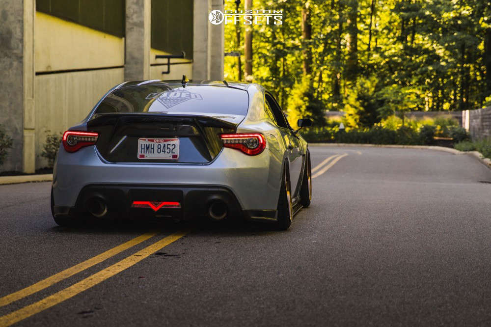 2017 Subaru BRZ with 18x10 20 Work Emotion T7r and 225/35R18 Federal ...