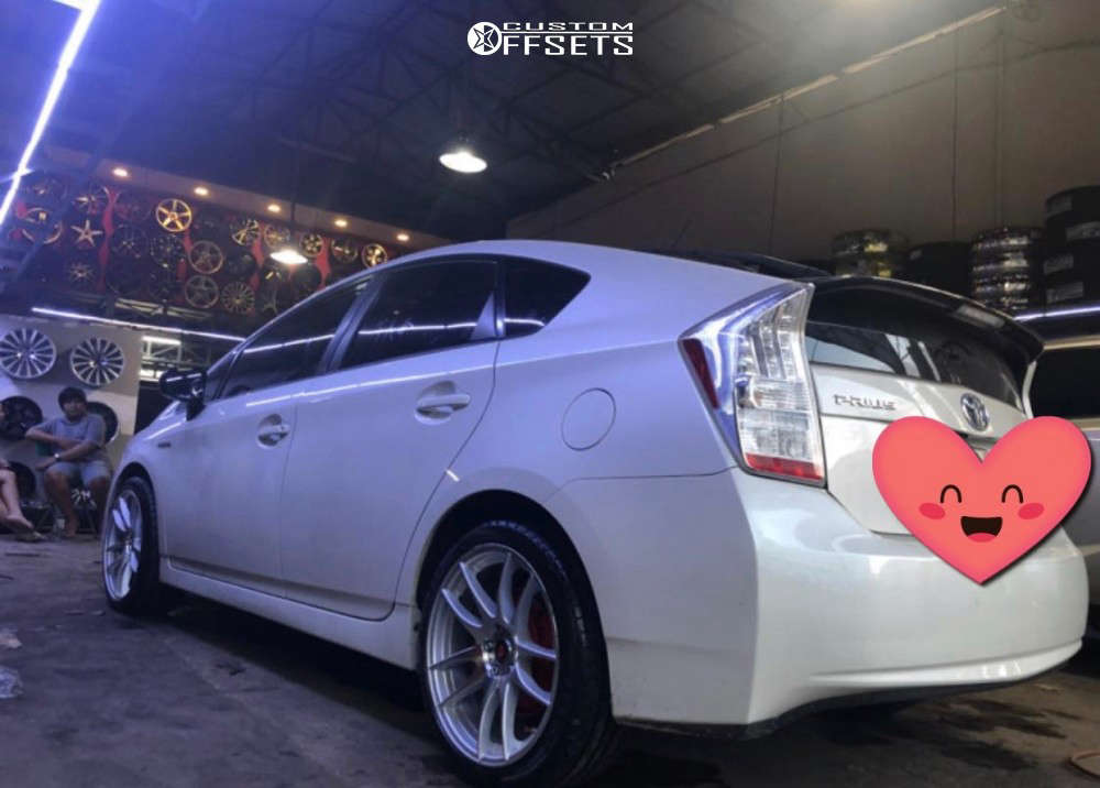 2010 Toyota Prius with 18x9.5 35 ESR Sr08 and 225/40R18 Apollo and Air ...