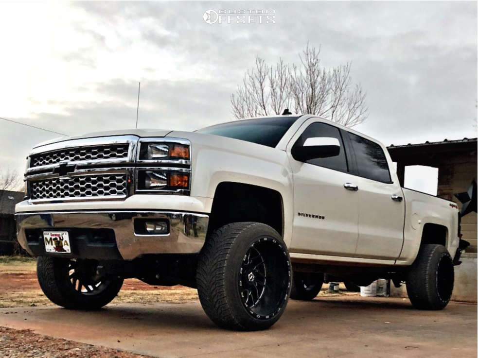 2014 Chevrolet Silverado 1500 with 22x14 -76 TIS 544BM and 305/45R22 Atturo Az800 and Suspension ...