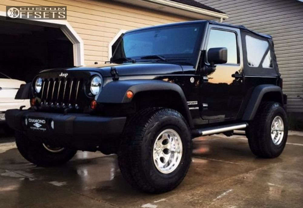 2012 Jeep Wrangler with 15x10 -38 Alloy Ion Style 171 and 33/12.5R15 ...