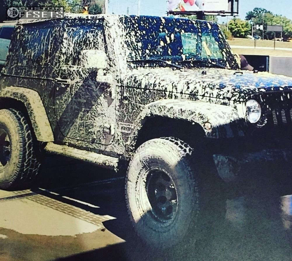 2012 Jeep Wrangler with 15x10 -38 Alloy Ion Style 171 and 33/12.5R15 ...