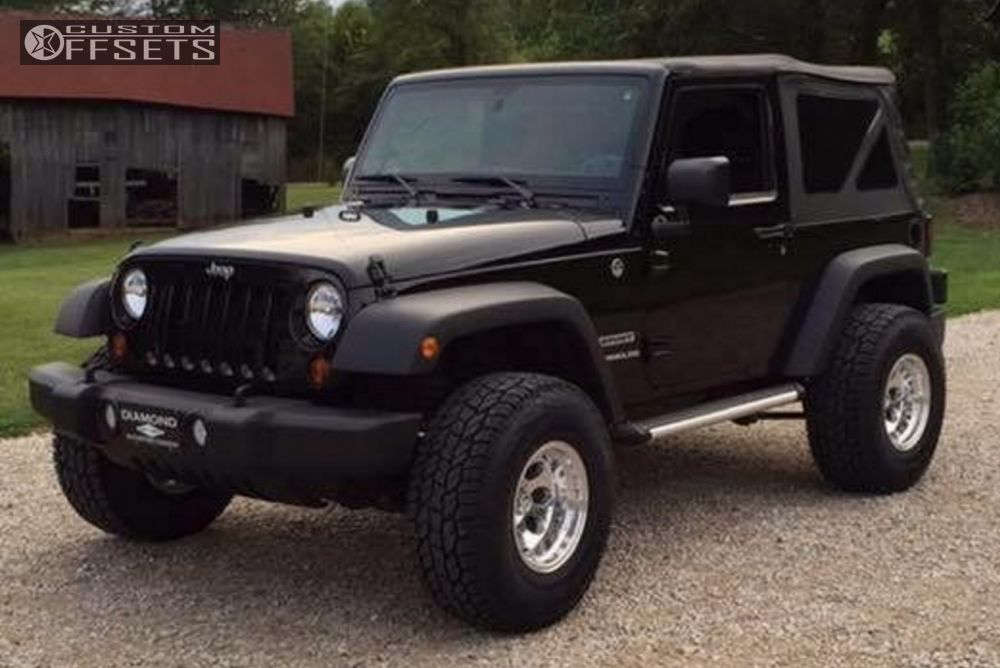 2012 Jeep Wrangler with 15x10 -38 Alloy Ion Style 171 and 33/12.5R15 ...