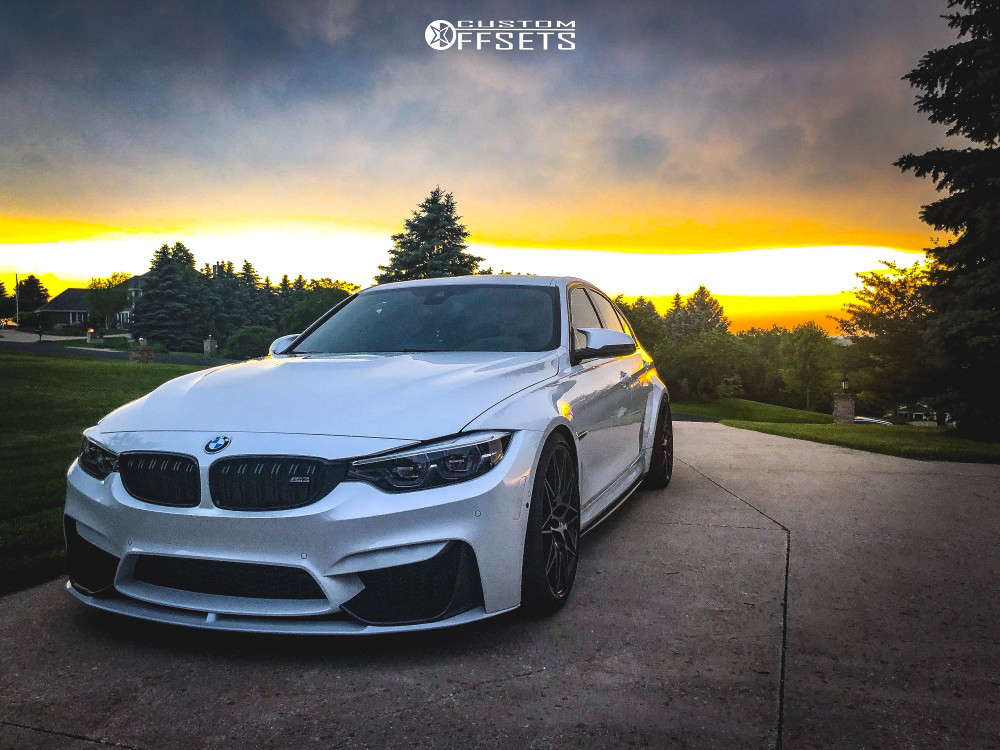 2018 BMW M3 with 19x9.5 35 Aodhan Ls007 and 255/35R19 Toyo Tires Proxes ...
