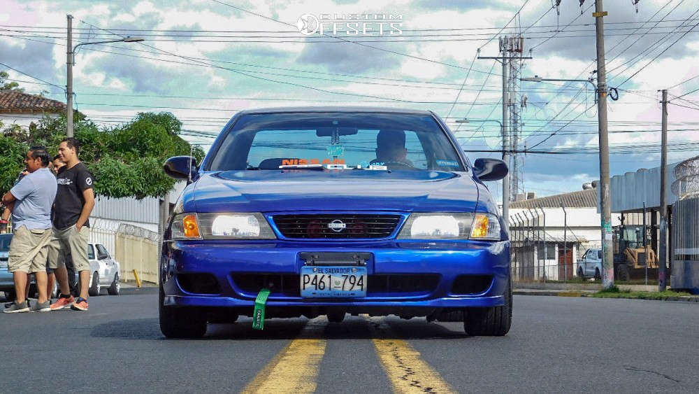 1996 Nissan Sentra with 15x8 0 STR 513 and 195/50R15 Aplus and Lowering ...