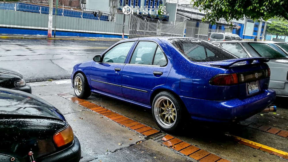 1996 Nissan Sentra with 15x8 0 STR 513 and 195/50R15 Aplus and Lowering ...