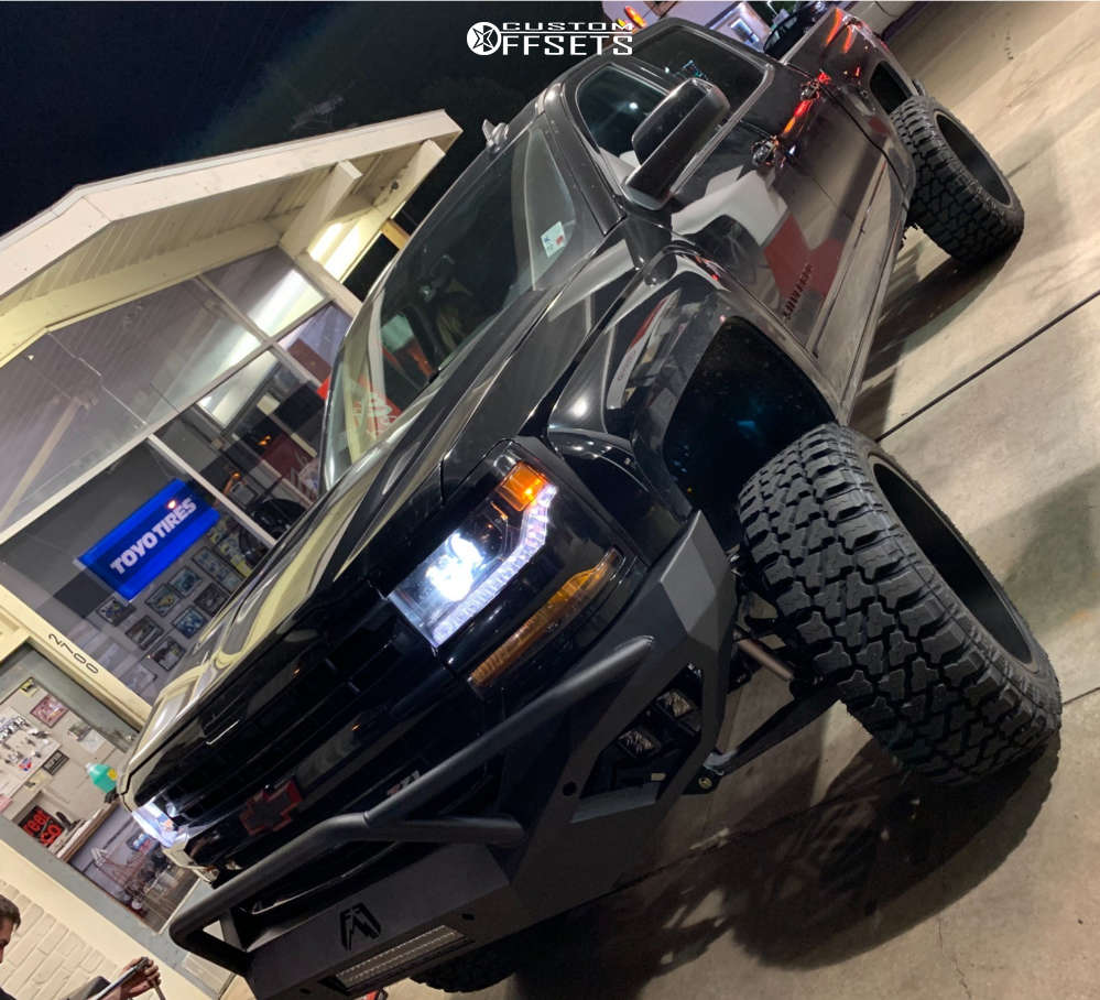 2018 Chevrolet Silverado 1500 with 24x12 -51 Cali Offroad Rawkon and 37 ...