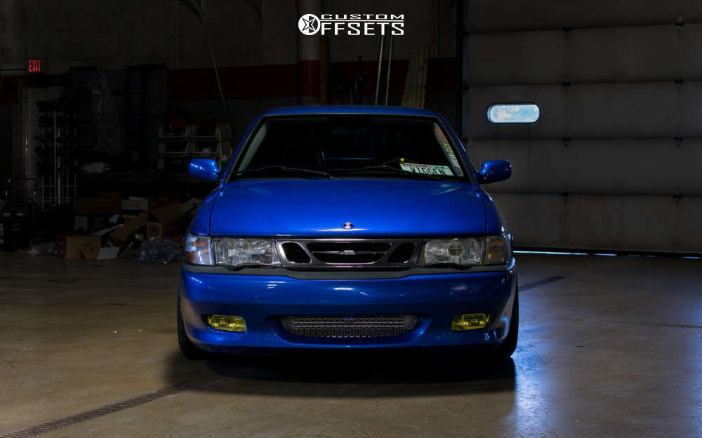 1999 Saab 9-3 with 19x8.5 30 Miro Type 112 and 235/35R19 Dunlop Direzza ...
