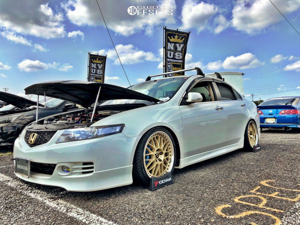 2006 Acura TSX with 18x8.5 22 Work VS XX and 225/35R18 Yokohama S Drive ...