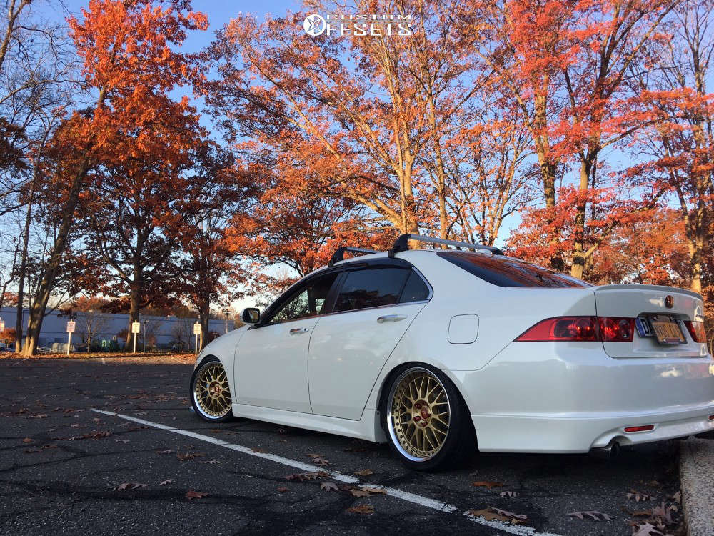 2006 Acura TSX with 18x8.5 22 Work VS XX and 225/35R18 Yokohama S Drive ...