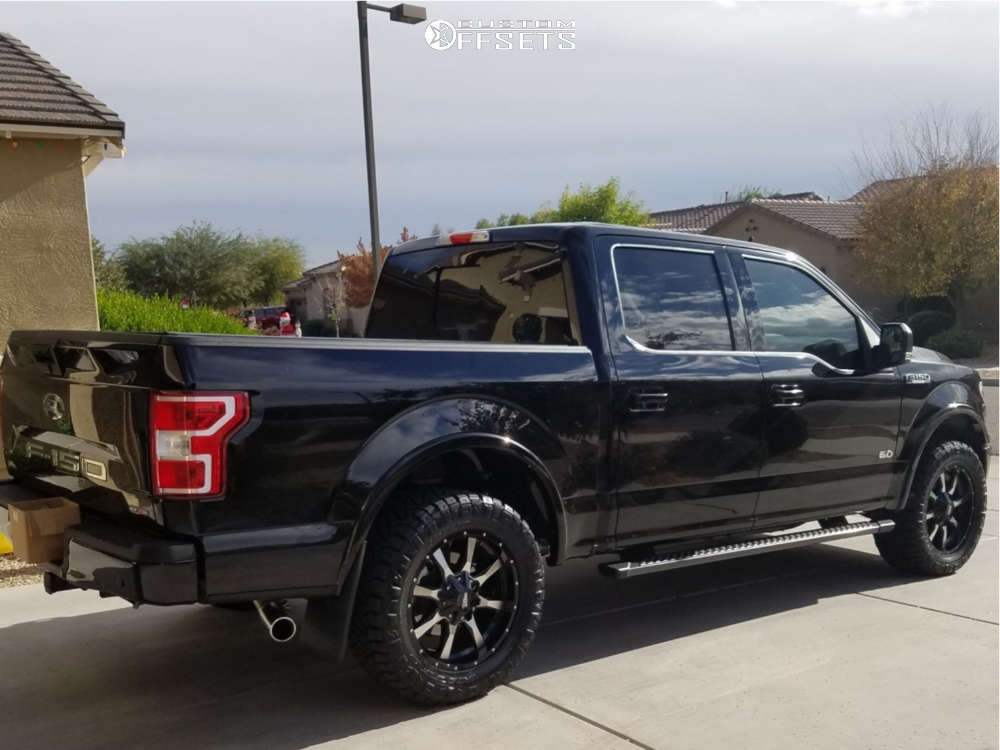2018 Ford F-150 with 20x9 18 Moto Metal Mo970 and 295/55R20 Nitto Ridge ...