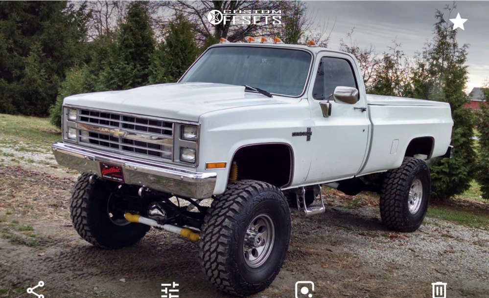 1986 Chevrolet K20 with 18x9 -6 Pro Comp Series 69 and 40/13.5R18 Pro ...