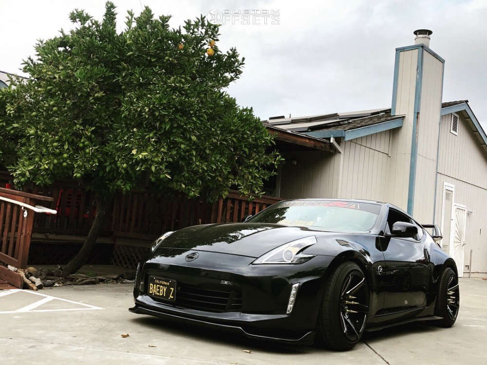 2017 Nissan 370Z with 18x10.5 5 Cosmis Racing S1 and 245/45R18 Yokohama ...