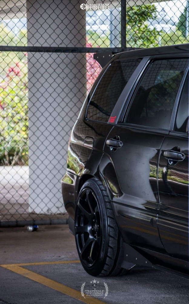 2004 Subaru Forester with 18x9 25 Cosmis Racing Mr7 and 245/40R18 Nitto ...