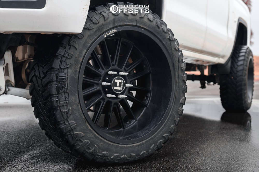 2014 GMC Sierra 1500 with 22x12 -44 Hostile Predator and 35/12.5R22 Atturo Trail Blade Mt and ...