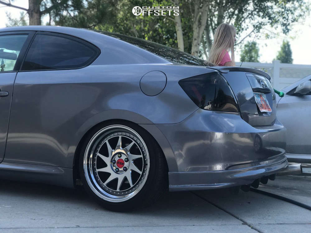 2005 Scion TC with 18x9.5 35 ESR Sr09 and 245/35R18 Bridgestone Blizzak ...