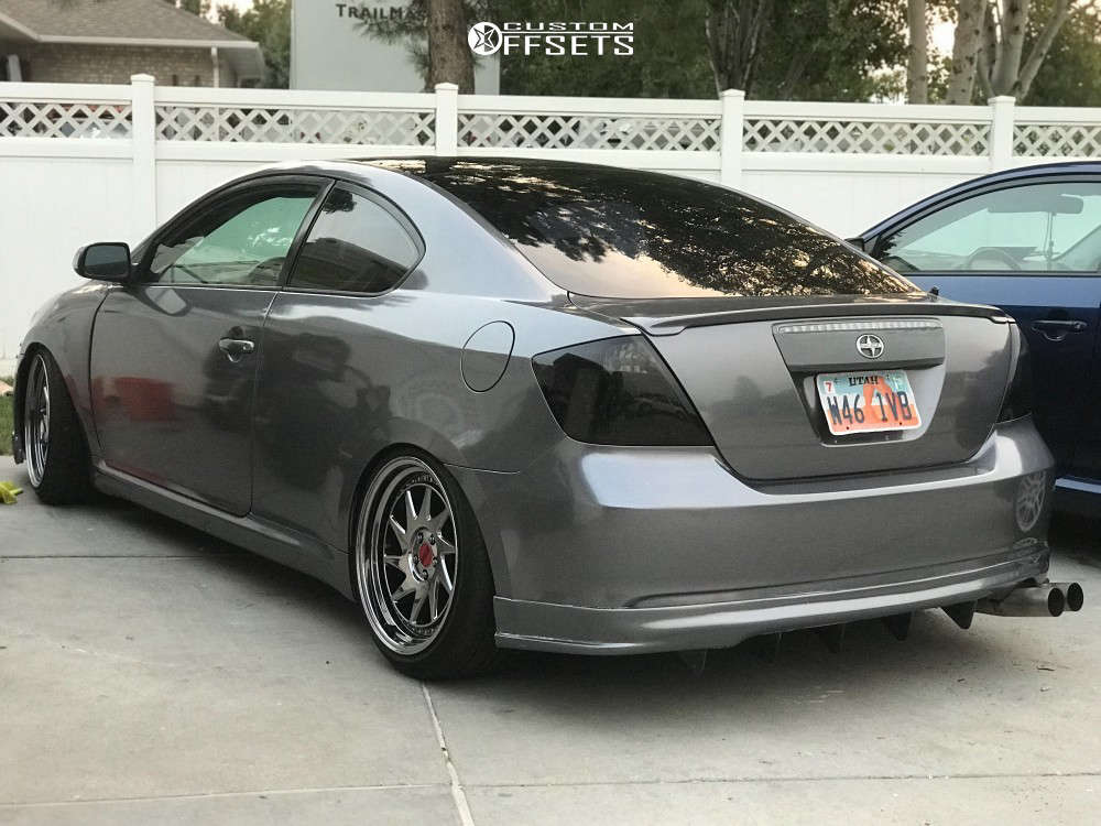 2005 Scion TC with 18x9.5 35 ESR Sr09 and 245/35R18 Bridgestone Blizzak ...