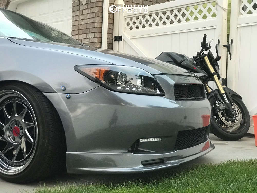 2005 Scion TC with 18x9.5 35 ESR Sr09 and 245/35R18 Bridgestone Blizzak ...